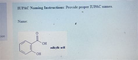 Solved IUPAC Naming Instructions Provide Proper IUPAC Chegg Com