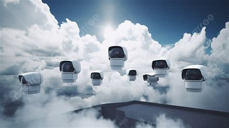 Security System On Cloud Computing Technology In 3d Rendering Background Security 3d Cloud