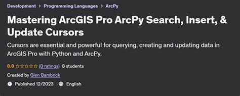 mastering arcgis pro arcpy search insert and update cursors