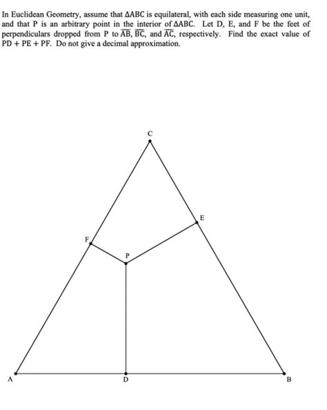 Solved In Euclidean Geometry Assume That AABC Is Chegg