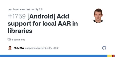 Android Add Support For Local Aar In Libraries · Issue 1759 · React