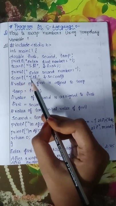 Swaping Of Two Numbers Ccode Programming Swap Software Codes Youtube