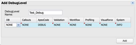 How To Change Log Levels For Apex Tests Salesforce Stack Exchange