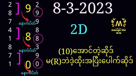 8 3 2023 2d မ R ဘဲထိုးရမဲ့အပြီး ပေါက်တစ်ကွက် ကောင်းဆိုဒ် Mmnyo Life 2d Free Youtube