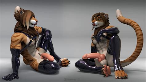 Rule Abs Anthro Armwear Balls Claws Clothing Felid Feline Feodaron Sd Genitals Hair