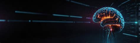Futuristic AI Brain Concept Digital Neural Network Visualization in HighTech Environment ...