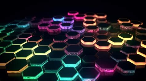 Premium Ai Image Many 2d Drawn Concentric Hexagonal Shapes Of Various Pattern For Background