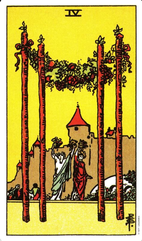 Four Of Wands Rider Waite Smith