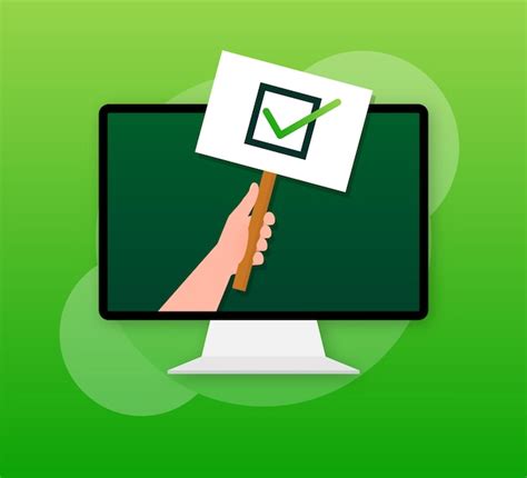 틱 알림 성공 작동 확인 표시가 승인된 노트북 프리미엄 벡터