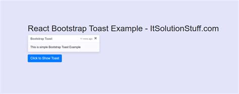 React Bootstrap Toast Example ItSolutionstuff Com