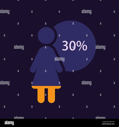 Woman Figure Infographic Chart Design Template For Dark Theme Stock