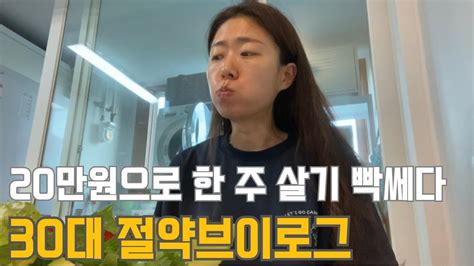 30대 직장인 절약 브이로그 빡쎈 주간예산 20만원 이달도 실패 회사 스트레스 남편월급날 식비아끼기 무료