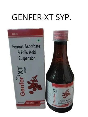 Brand Ferrous Ascorbate 100mg Folic Acid Zinc Syrup Genfer Xt Syp In Pan India Minimum