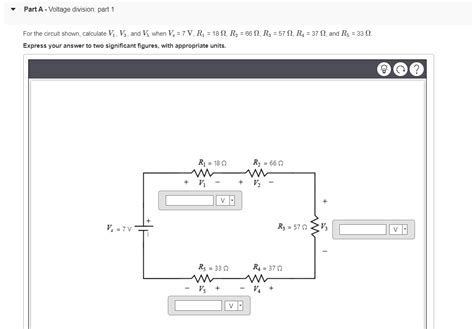 Solved For The Circuit Shown Calculate V1v3 And V5 When