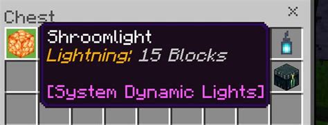 Мод System Dynamic Lights для Minecraft