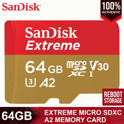 Sandisk Extreme 64gb Uhs I U3 A2 Micro Sdxc Memory Card Lazada Ph
