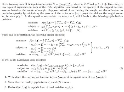 Solved Given Training Data Of N ﻿input Output Pairs