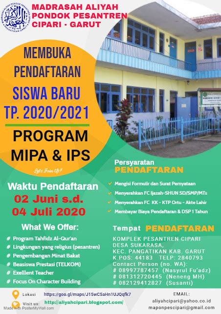 Madrasah Aliyah Pondok Pesantren Cipari Pendaftaran Online Ppdb Ma