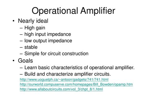 PPT Operational Amplifier PowerPoint Presentation Free Download ID