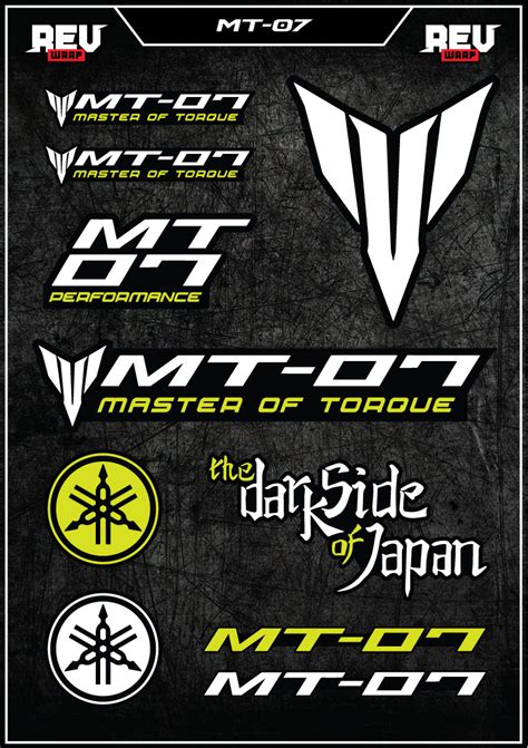 Yamaha Mt07 Sticker Kit Revwrap Be Unique With The Best Motorcycle Decals Designed By