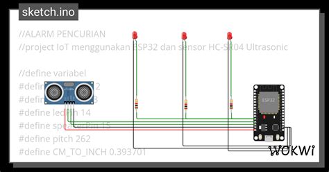 Alarm Pencurian Wokwi Esp32 Stm32 Arduino Simulator