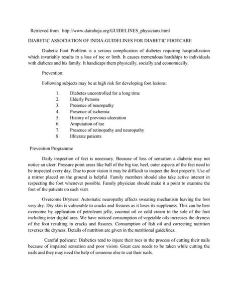 Diabetic Foot Care Pptx