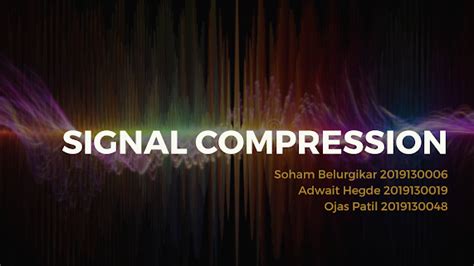 Signal Compression And Its Applications