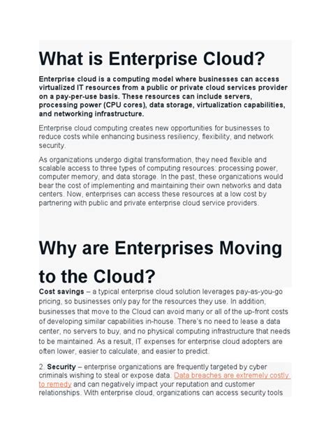 enterprise cloud pdf cloud computing amazon web services