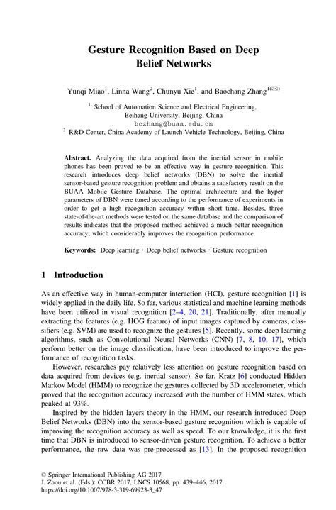 Pdf Gesture Recognition Based On Deep Belief Networks