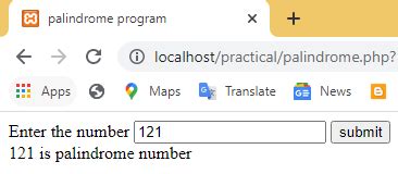 Palindrome Program In PHP
