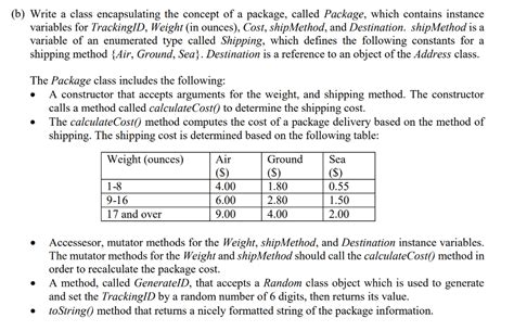 Solved B Write A Class Encapsulating The Concept Of A