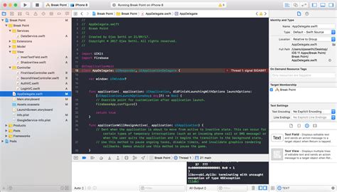 Swift How Do I Know Which Line Of Code Has Caused My Ios App To Crash