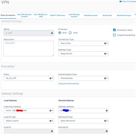 Utm 9 In Aws To Xg85 On Prem Ipsec S2s Vpn Issues Vpn Site To Site