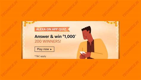 Amazon Alexa On App Quiz Answers October Win Rs Winners TechNice In