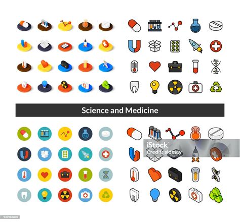 등각 투영 평면 및 Otline 색과 검은색 버전 다른 스타일아이콘 집합 3차원 형태에 대한 스톡 벡터 아트 및 기타 이미지