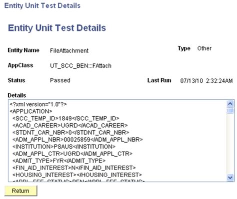 Executing Unit Tests For Entities