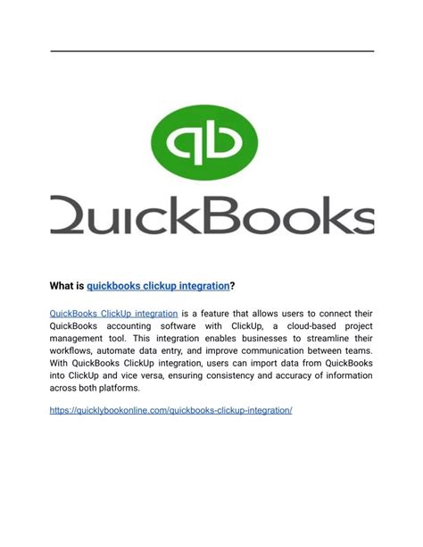 Ppt What Is Quickbooks Clickup Integration Powerpoint Presentation Free Download Id 12110499