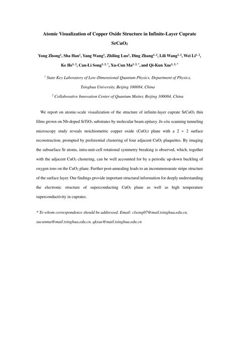pdf atomic visualization of copper oxide structure in infinite layer