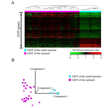 fig s2 unsupervised analysis according to the mrna expression of 2555