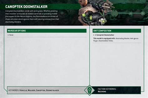 Canoptek Doomstalker Necrons 40k App