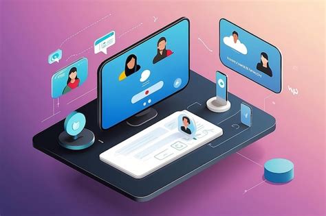 Premium Photo Video Call Vector Concept