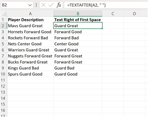Excel How To Extract Text Right Of Space