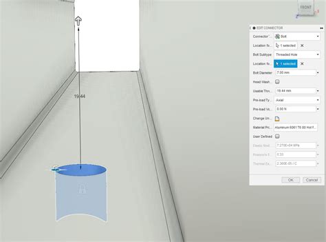 solved simulation bolt connector in the wrong direction autodesk