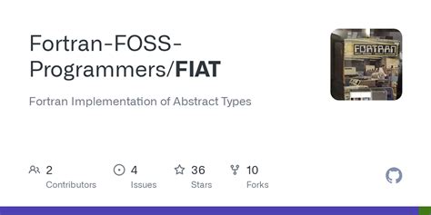 Github Fortran Foss Programmersfiat Fortran Implementation Of