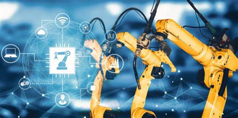 Xai Smart Industry Robot Arms For Digital Factory Production Technology Stock Image Image Of