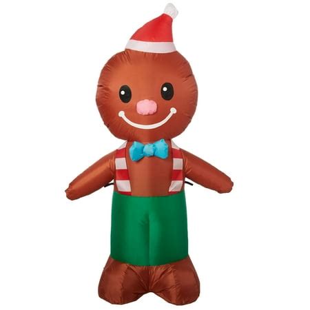 Gemmy Christmas Airblown Inflatable Gingerbread Man 4 Ft Tall