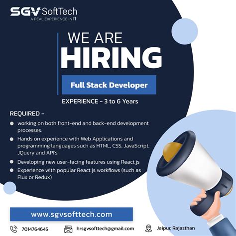 Sgv Softtech On Linkedin Hi Everyone We Are Hiring Full Stack Developer Any One Is Interested