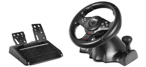 Бюджетный игровой руль SVEN GC-W150 снабжен программируемыми клавишами ...