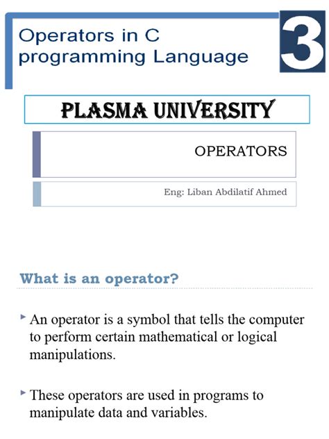 Chapter 3 Operators In C Programming Languages Pdf Computer
