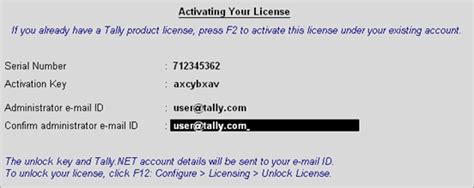 Activating Your Tally ERP 9 License